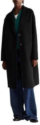 Benetton Damen Cappotto 28f7dn082 Mantel, Schwarz, XXS