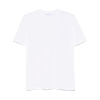 Jacob Cohen Homme, Tops, Blanc, Taille: M T-Shirt Ras du Cou en Coton