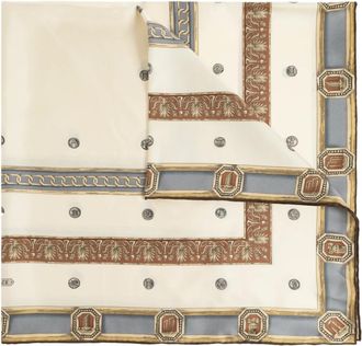 Versace unisex, Accessoires, Multicolore, Taille: ONE Size Foulard en Twill de Soie Imprim&eacute; 90 cm