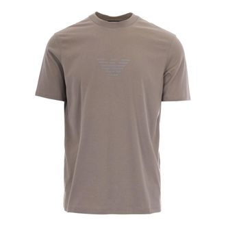 Emporio Armani Homme, Tops, Brun, Taille: 2XL T-shirt &agrave; imprim&eacute; aigle