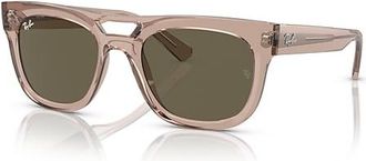 Ray-Ban Phil Bio-based Sonnenbrillen Hellbraun Transparent Fassung Braun Glas 54-21