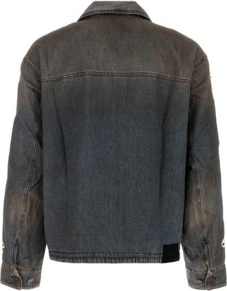 Amiri Mens Denim Jacket Dark Dust Giubbini