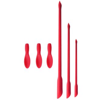 Generic Mini-Silikonspatel-Set - wiederverwendbarer, doppelseitiger, winziger Silikon-L&ouml;ffelspatel | Flaschenschaber f&uuml;r schmale Gl&auml;ser, Make-up, Sch&ouml;nheitspr