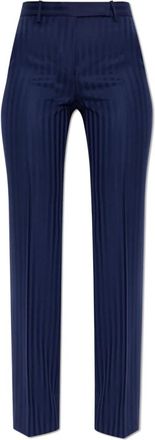 Tom Ford Femme, Pantalons, Bleu, Taille: 34 FR Tonal Stripe Virgin Wool Tailored Straight Pants