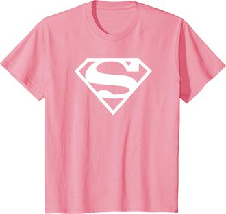 DC Comics Supergirl Rosa Kurzarm T-Shirt, Unisex, Kinder, Damen, S, 36/38, Rosa