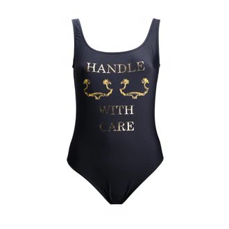 Moschino Handle With Care Einteiliger Badeanzug - - Swimwear - Damen - Schwarzk - S