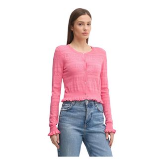 Gaud&igrave; R&uuml;schen-Strickjacke - - Knitwear - Damen - Rosa - XL