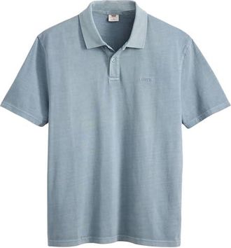 Levi's Authentic Polo Garment Dye Steam Blue Ga, Garment Dye Steam Bl, M