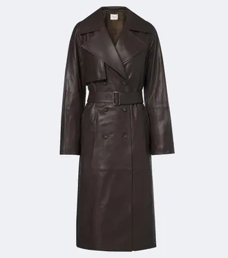 Vince Trenchcoat aus Leder