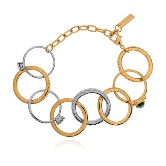 Moschino Femme, Accessoires, Jaune, Taille: S Bracelet avec Cristaux Scintillants