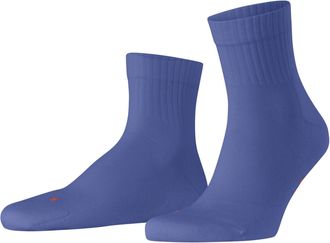 Falke Unisex Run U Sso Baumwolle Funktionsmaterial Einfarbig Socken, Blau Water 6550 Rib, 44-45