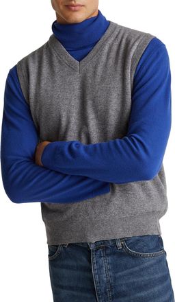 Benetton Herren Maglia Scollo V S/M 1002u400l Weste, grau, Medium