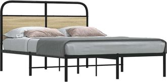 vidaXL Cadre de lit sans matelas 120x190 cm cm ch&ecirc;ne sonoma Vidaxl