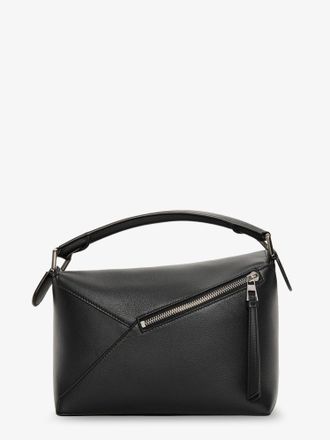 Loewe Womens Handbag Puzzle Edge Black Leather Handbags Hand Bags