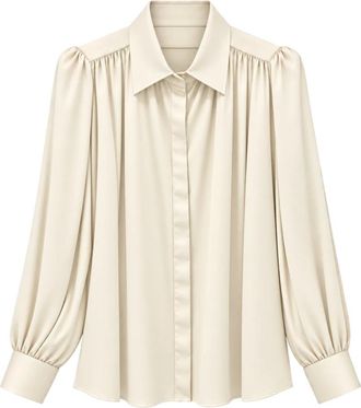 Mars&eacute;m Marsem - Cd043Fw26 Blouse - Femme - Blouses et Chemises - Beige - Taille: 42 FR