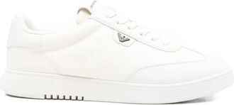 Emporio Armani Nylon Sneakers mit Lederdetails - - Shoes - Herren - Wei&szlig; - 40 EU