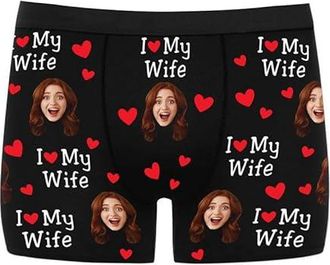 Generic Calecon personnalise Homme avec Visage Photo cale&ccedil;on personnalis&eacute; Boxer Personnalis&eacute; Cadeaux pour Saint-Valentin comme Cadeau Personnalisable pour Mar