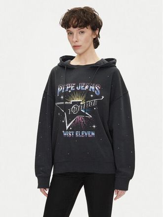 Pepe Jeans London Sweatshirt Lilian PL581469 Schwarz Loose Fit