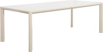 Sweeek Table de jardin beige SACRAMENTO aluminium. 8 places. 220 x 100 x 75 cm