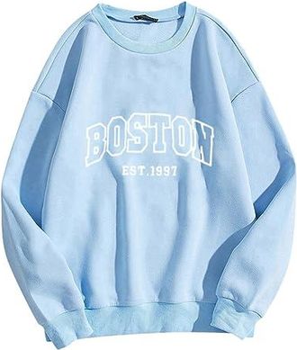 Generic 2025-2023 Pull &agrave; capuche sans capuche pour femme - Sweat &agrave; capuche sans chapeau - Sport d&eacute;contract&eacute; - Haut imprim&eacute; lettre couleur - Veste &agrave; capuche en