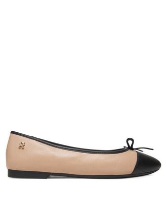 Tommy Hilfiger Ballerinas Toe Cap Leather Ballerina FW0FW08759 &Eacute;cru
