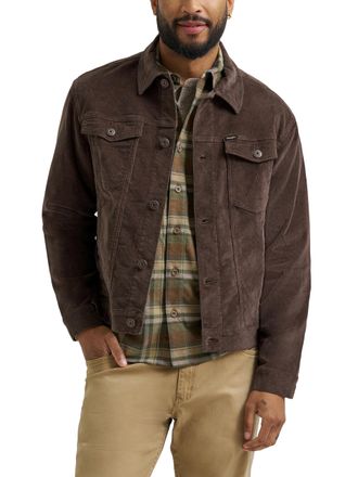 Wrangler Herren Mens Corduroy Trucker Jacket Jacke, Schokoladenbraun, XL