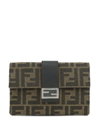 Fendi 2010-2025 Zucca Canvas Convertible Baguette Pouch crossbody bag - Braun