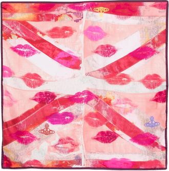 Vivienne Westwood foulard Union Jack Kiss - Rose