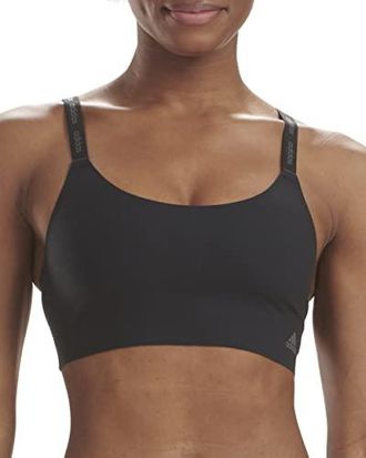 adidas Micro Flex Wireless Seamless Lounge Bra Soutien-Gorge rembourr&eacute;, Opaque, Noir/Fer forg&eacute;, L Femme