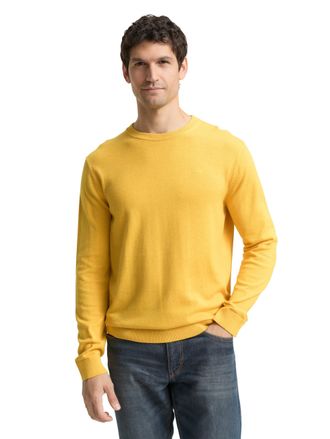 Tom Tailor Herren 1039810 Pullover, 39100-Classic Yellow Melange, 3XL