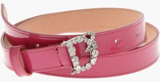 Dsquared2 Leather Belt With Monogram Buckle 30mm size 80