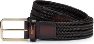 Santoni Homme, Accessoires, Brun, Taille: 95 CM Intrecci Woven Belt