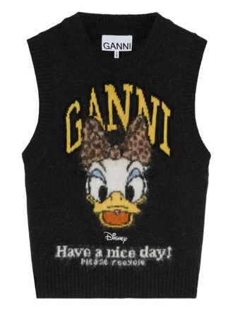 Ganni x Disney d&eacute;bardeur &agrave; imprim&eacute; graphique - Noir