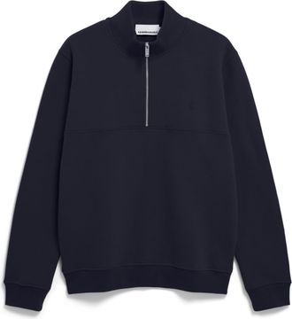 Armedangels Herren Sweatshirt aus Bio-Baumwolle WAARLO Fleece Regular Fit Night Sky