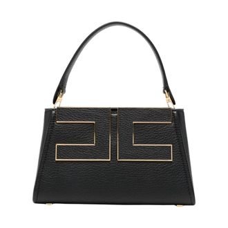 Elisabetta Franchi Femme, Sacs, Noir, Taille: ONE Size Logo Tote