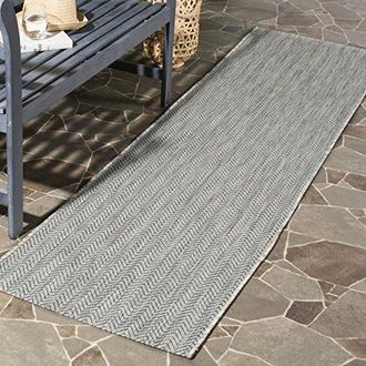 Safavieh Courtyard Collection CY8022-03012 Teppich, für drinnen und draußen, 60 x 90 cm, Natur- und cremefarben