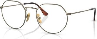 Ray-Ban Jack Titanium Optics Gold Fassung Klar Glas Polarisiert 51-20