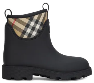 Burberry Womens Rubber Boots Black Synthetic