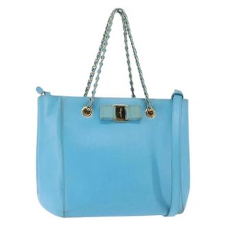 Ferragamo Sac bandouli&egrave;re en cuir Pre-owned - Femme - Pre-owned - Bleu - Taille: ONE Size