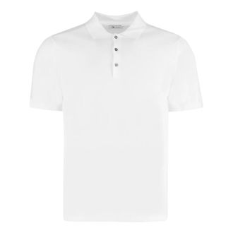 THE (ALPHABET) Baumwoll-Piqu&eacute;-Polohemd - - Tops - Herren - Wei&szlig; - 2XL