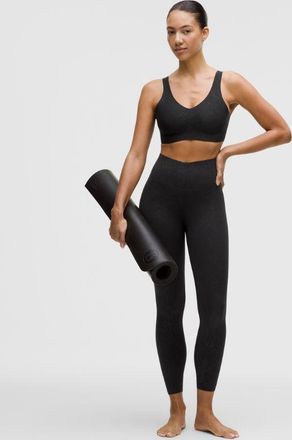 lululemon Glow Up Leggings mit hohem Bund f&uuml;r Frauen - 64 cm - Gr&ouml;&szlig;e 10 in Snake Structure Emboss Black