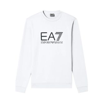 Emporio Armani Emporio Armani Ea7, Homme, Sweatshirts et sweats &agrave; capuche, Blanc, Taille: L Minimalist Crewneck SweaT-shirt