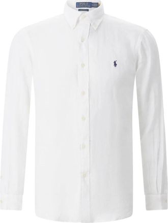 Polo Ralph Lauren Homme, Chemises, Blanc, Taille: XL Linen Shirt