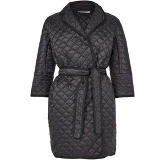 Max Mara Abrigo S Gesteppter Mantel mit G&uuml;rtel - - Coats - Damen - Schwarzk - 2XS