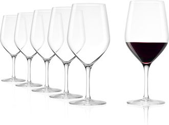 Stölzle Bordeauxgläser Ultra 6er Set 550 ml - Hochwertige Weingläser ideal für Bordeaux - Elegante Rotweingläser mit kurzem Stiel - Maximale Aromaentfaltung -