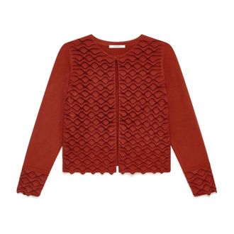 Maliparmi Maliparmi - Cardigan Hiver Vague - Femme - Pulls - Brun - Taille: 38 FR