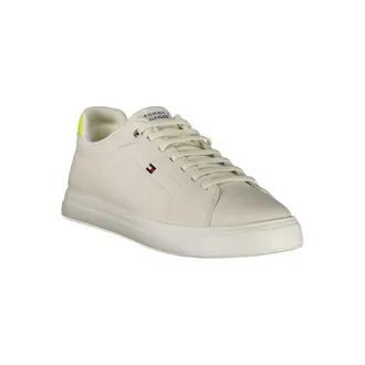 Tommy Hilfiger Lemon-Accented Low-Top Sneaker - White