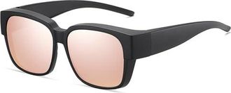 Generic Lunettes De Soleil Polaris&eacute;es Grand Format For Homme Et Femme, Style Sport, Conduite, Photo En Ext&eacute;rieur(Pink)