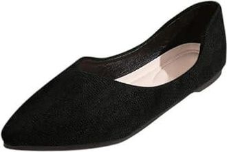 Generic Ballerines plates &agrave; bout pointu pour femme - &Eacute;l&eacute;gantes - Couleur unie - Respirantes - Polyvalentes et confortables - Chaussures plates &agrave; enfiler - Cha