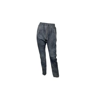 Oakwood Homme, Pantalons, Gris, Taille: S Gift Leather Jogpants